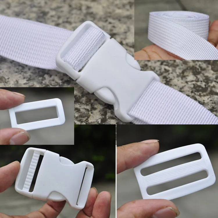 1" 1.5" NEW For 25mm 38mm Wide Webbing 10Pcs White Side Release Plastic ...