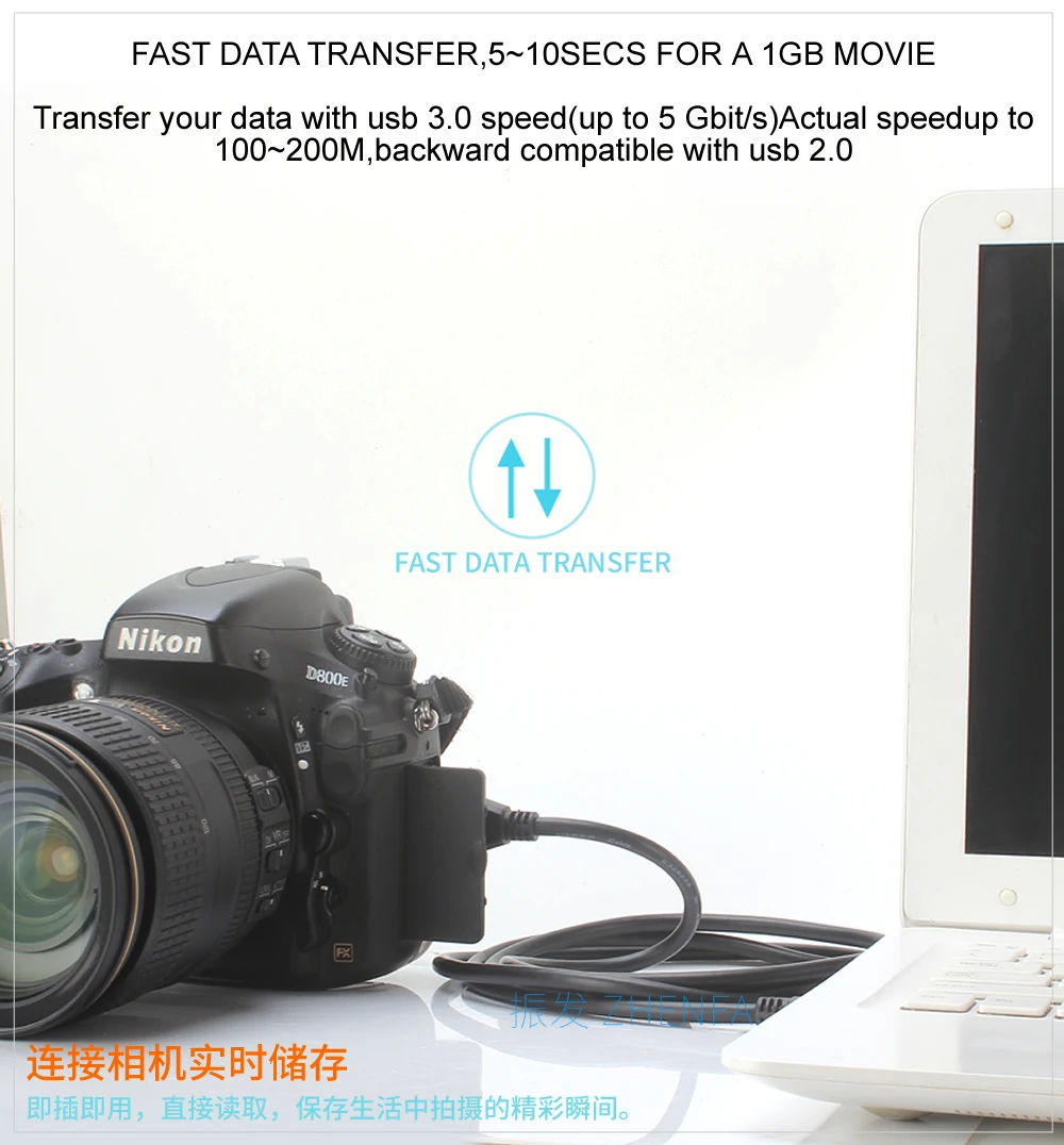 Câble photo,câble USB 3.0 pour appareil photo nikon SLR D800 D810 D800E ...