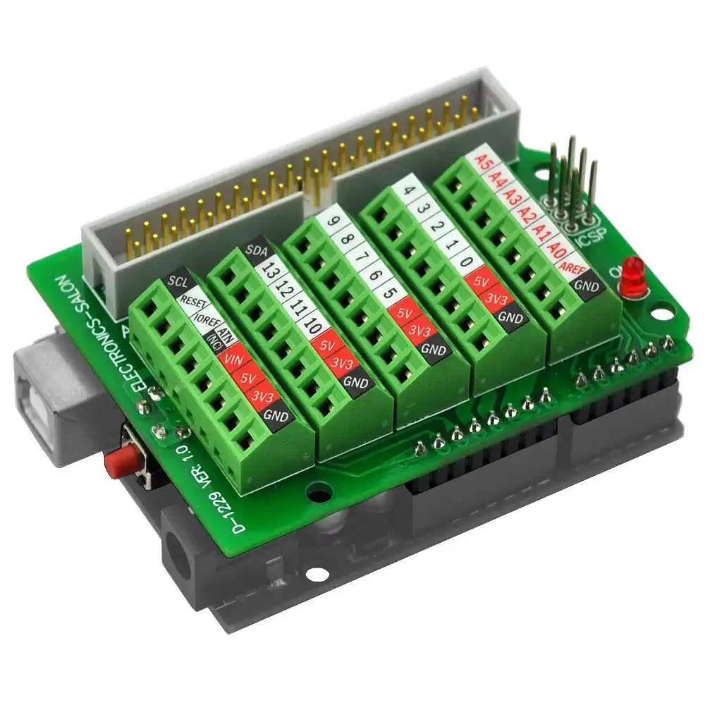 DIN Rail Mount Screw Terminal Block Adapter Module, For MEGA 2560 R3 ...