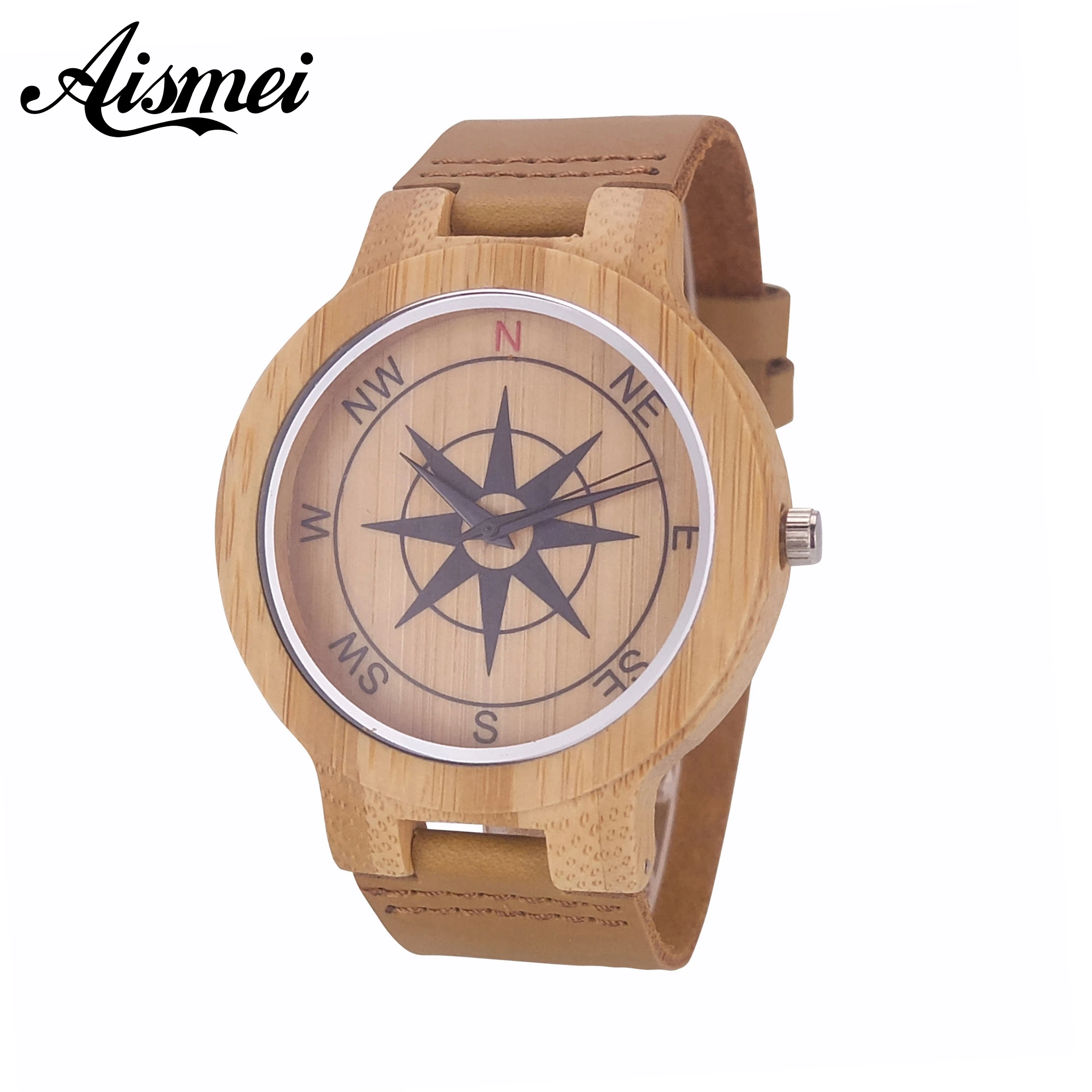 2018 New Design Compass Dial Bamboo Wood Watches for Men and Women ...