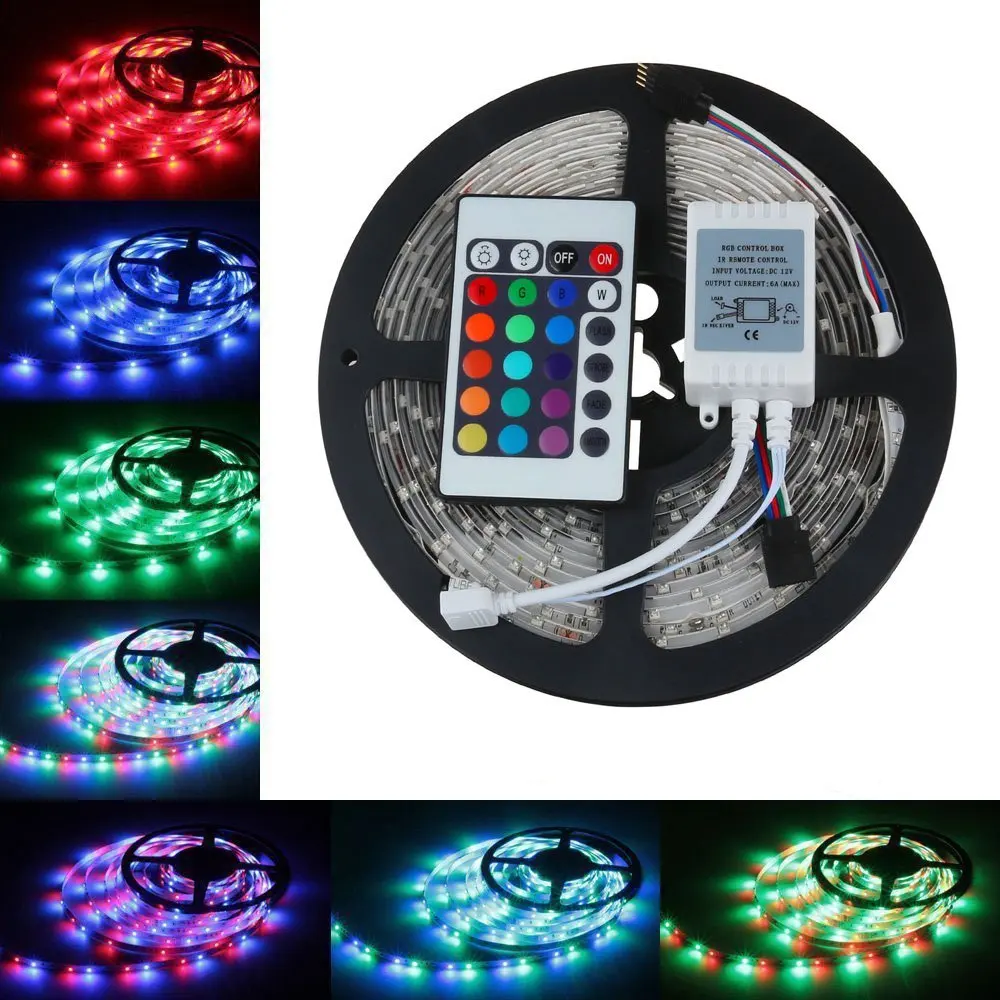 5m RGB Led Strip 2835 Waterproof IP65 Fexblie Light Dc 12v Fite De And 5m RGB Led Strip 2835 Waterproof IP65 Fexblie Light Dc 12v Fite De And