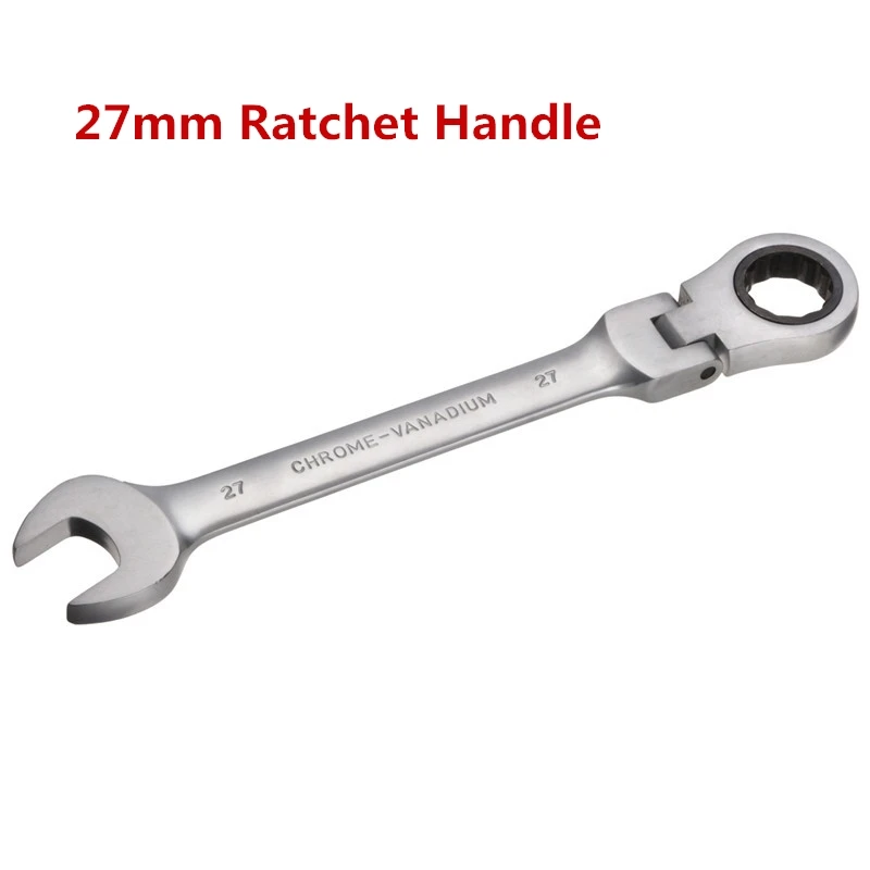 New-27mm-High-Quality-Flexible-Head-Ratchet-Metric-Spanner-Open-End ...