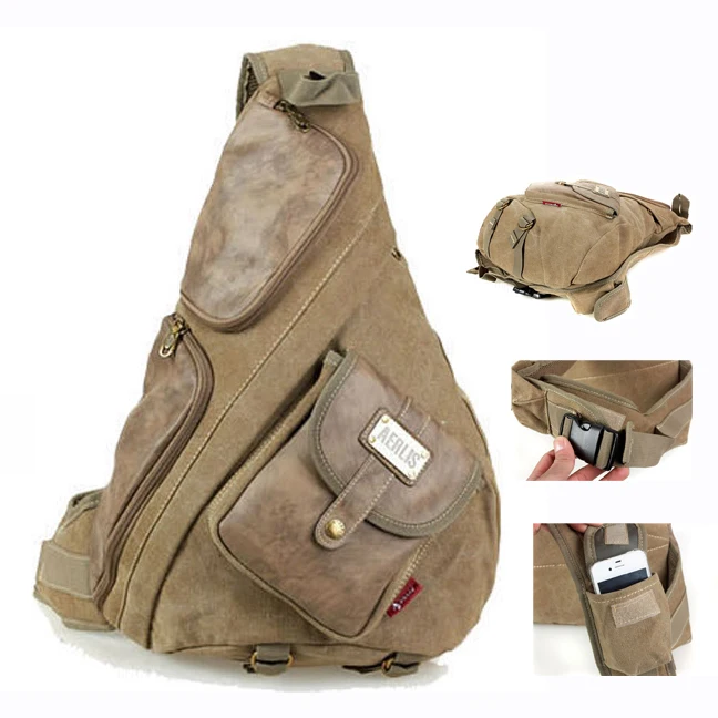 Large Black Leather Sling Bag | semashow.com