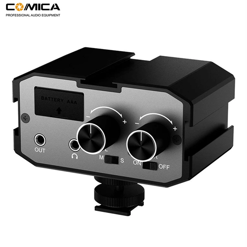 Comica AX1 Universal Microphone Audio Adapter Mixer Preamplifier with ...