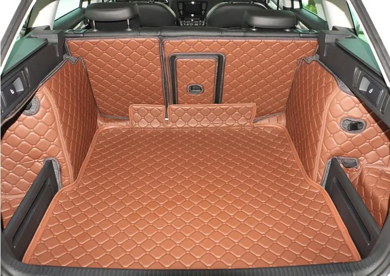 Fiber Leather Car Trunk Mat Cargo Mat For Skoda Octavia 2013 2014 2015 ...