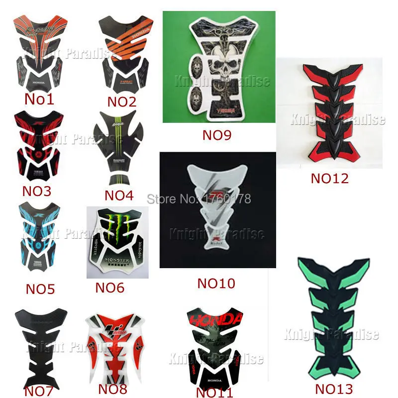 Motorcycle stickers motor bike decals oil tank gas pad protector ...