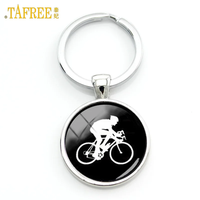 TAFREE-casual-sports-cyclist-keychain-minimalist-cycling-silhouette-art ...