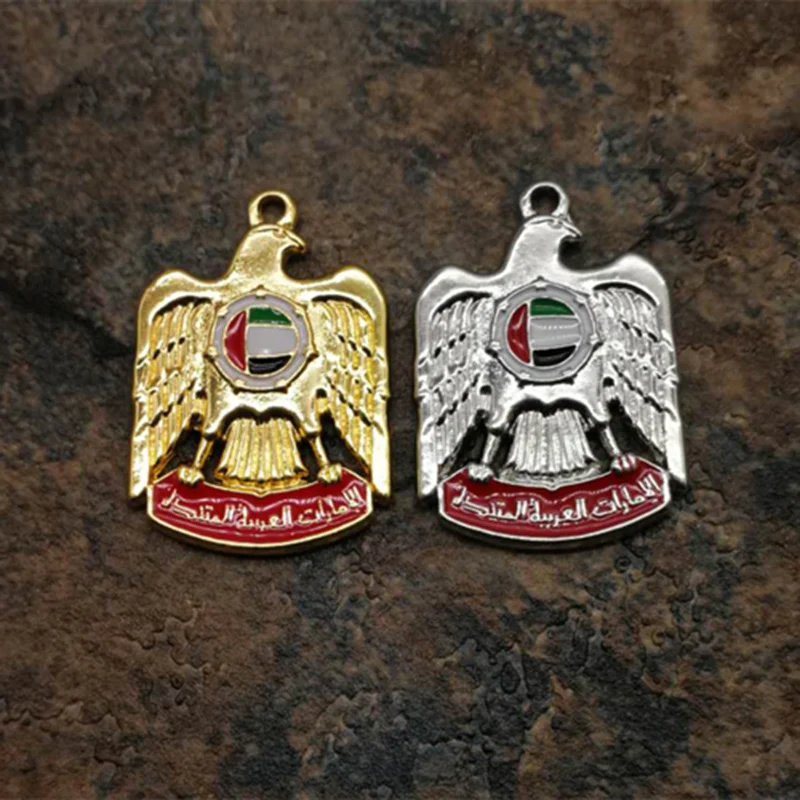 Emblem of United Arab Emirates Logo Gold Rosary Arabic Metal ...