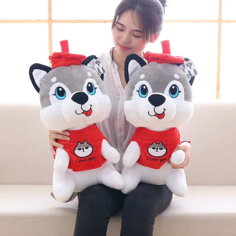 Cute Siberian Husky Plush Toy Kids Lovely Doll Gift Stuffed Puppy Soft ...