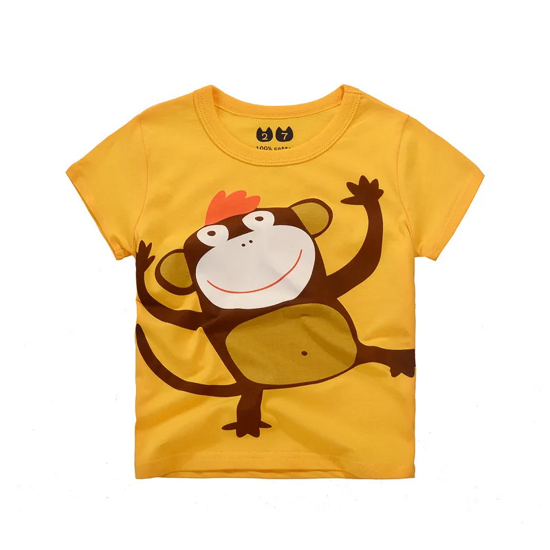 Kids T Shirts Short Sleeve Monkey Summer Children's Clothing 2 Colors ...