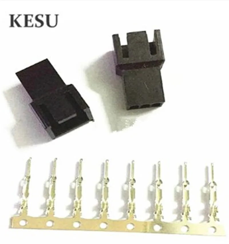 High quality Black Molex 2510 3 Pin 3Pin Fan female PWM Power shell connector housing +Terminal ...