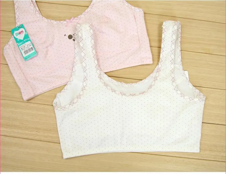 2015 New Dot Girls Training Bras Bras for Children Bilim 100% Cotton ...