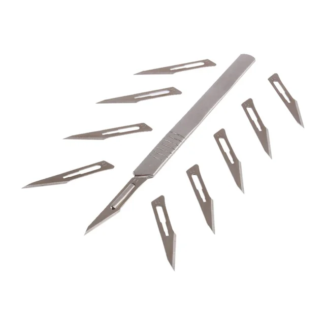#11 Surgical Scalpel Set - Stainless Steel Handle with Carbon Steel ...