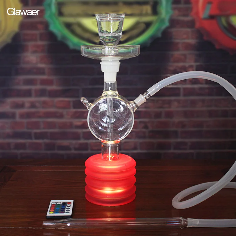 Glawaer Cachimba de vidrio de calidad superior, narguile fresco para ...