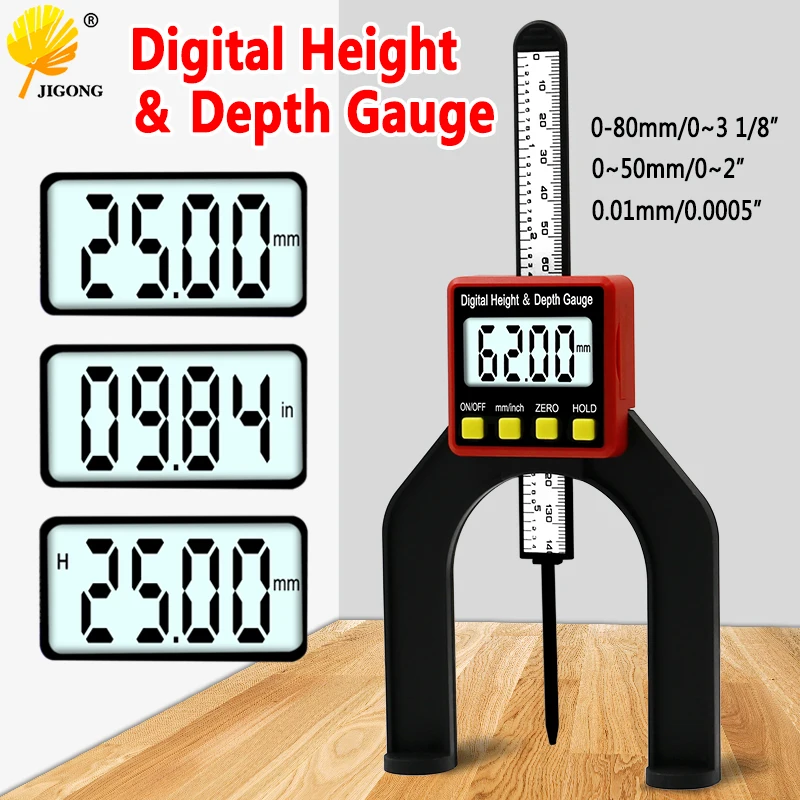 Digital Depth Gauge LCD Height Gauges Calipers With Magnetic Feet For ...