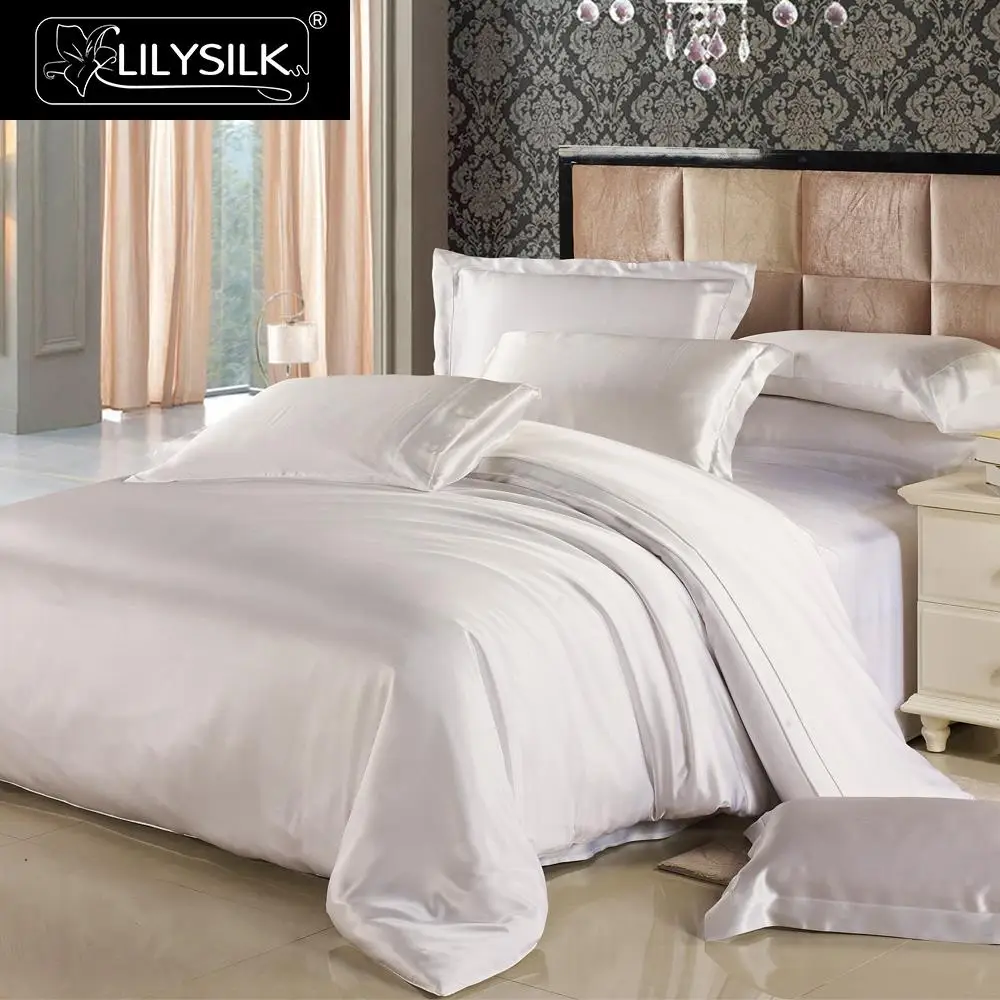 Lilysilk 5pcs 100 Mulberry Seamless Bedding Set 22 Momme Silk Duvet