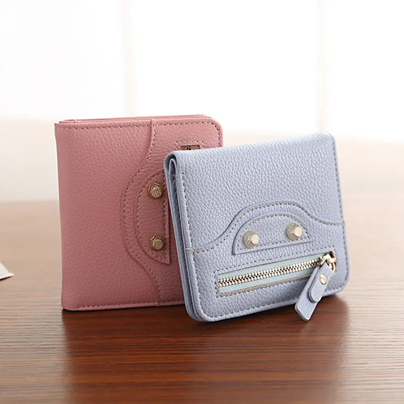 1 Uds cartera monedero para mujer diseño corto cremallera pequeña moda ...