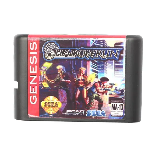 Sega MD game card Shadow Run for 16 bit Sega MD game Cartridge ...