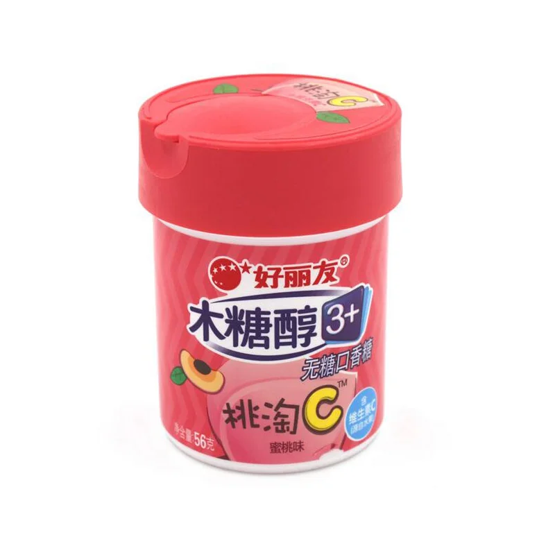 Honey Peach Flavor Chewing Gum Sweet Candy Taste China Snack Cool ...