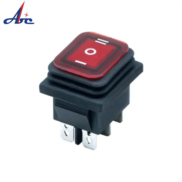 3 Posisi Lampu Merah Square KCD2 Rocker Switch 6 Pin IP65 On Off On 16A ...