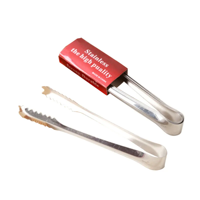 High quality stainless steel ice clip smooth square sugar clip ...