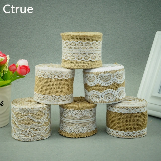 Burlap Wedding Cake Toppers