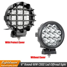 New 6 inch led lights Driving 60W Round Led OffRoad Lights 12V ...
