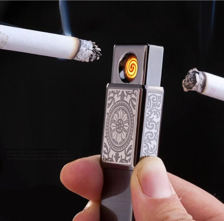 Jobon creative USB charging lighter, ultra thin windbreak electronic ...