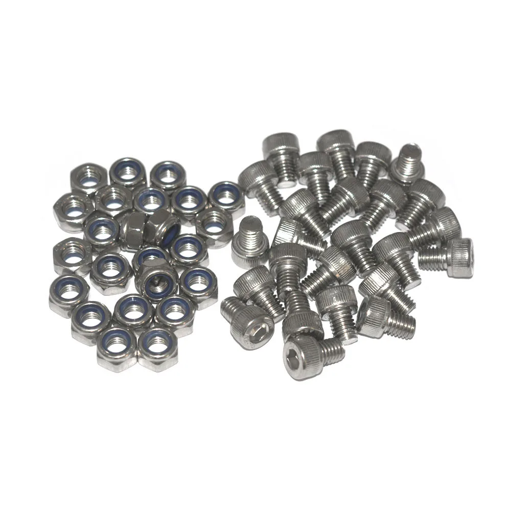 M8x16mm 304 Stainless Steel Hex Bolt Socket Head Cap Screws with Nylon ...