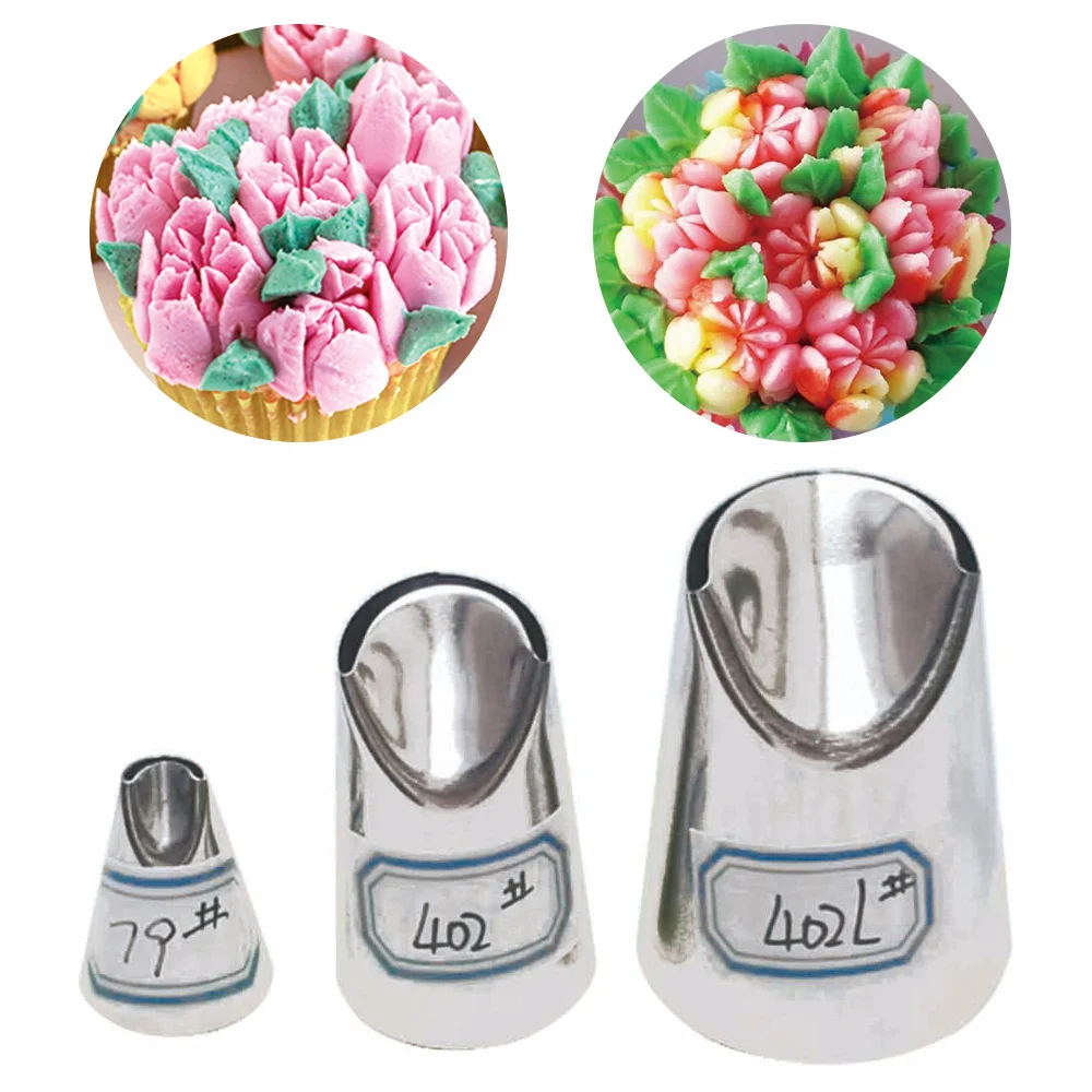 3Pcs/set Pastry Baking Tools Russian Icing Piping Tips Set Stainless ...