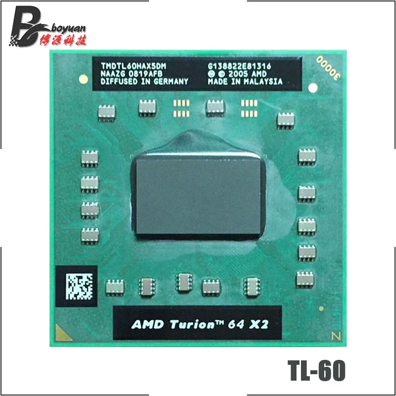 AMD Turion 64 X2 모바일 기술 TL 60 TL 60 TL60 2.0 GHz 듀얼 코어 듀얼 스레드 CPU 프로세서 TMDTL60HAX5DC 소켓|CPU ...