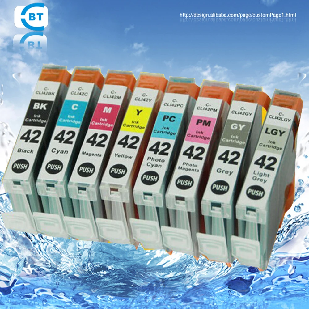8 colores 1 juego BCI 43 cartucho de tinta para impresora canon PIXUS PRO 100|ink cartridge|ink ...
