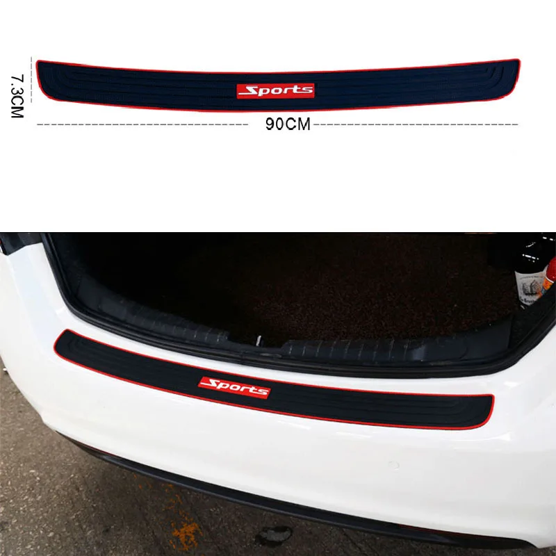 Bumper Protector Sticker 4D Black Vinyl Rear Bumper Guard Sticker ...