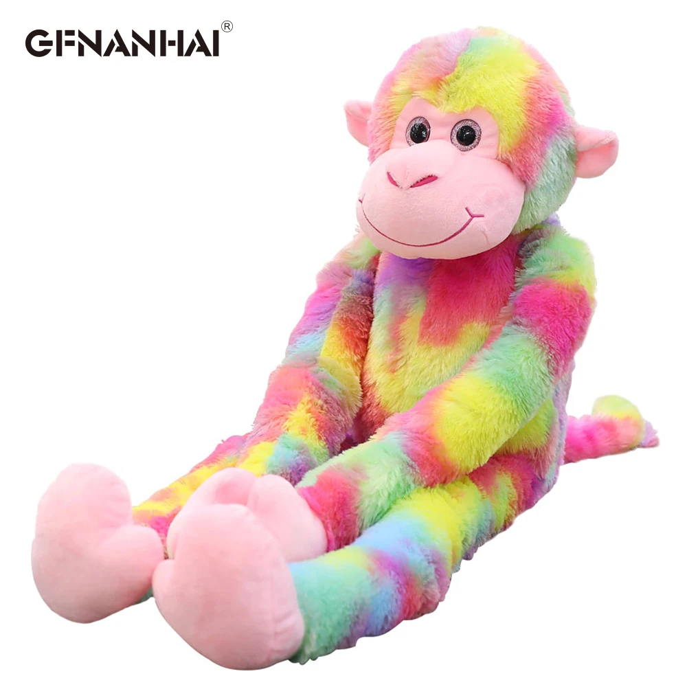 1pc 80cm kawaii Rainbow Long armed Monkey Plush toy Cute Colorful ...
