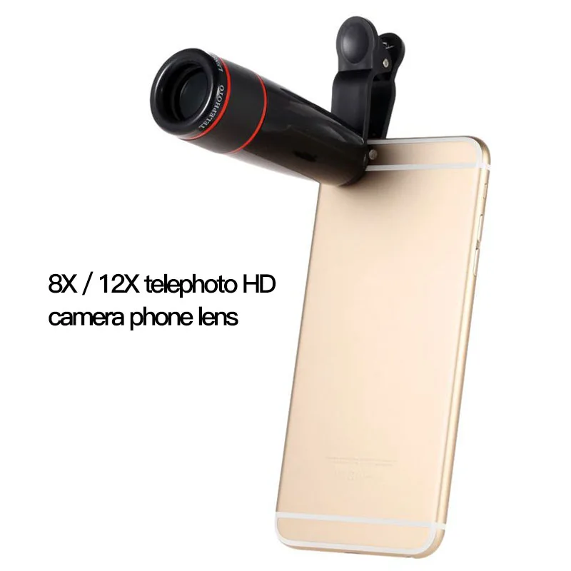 XIWANGTONG 8X/12X Telephoto oval hd camera phone lens for iPhone and ...