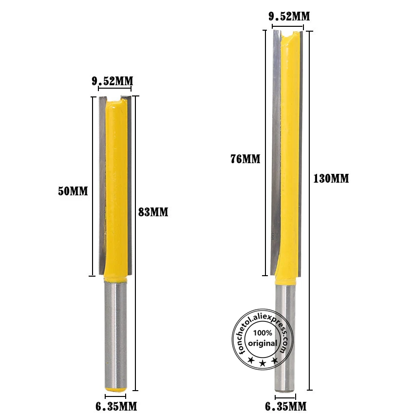 6.35mm shank,CNC Solid carbide milling Cutter,Woodworking router bit ...