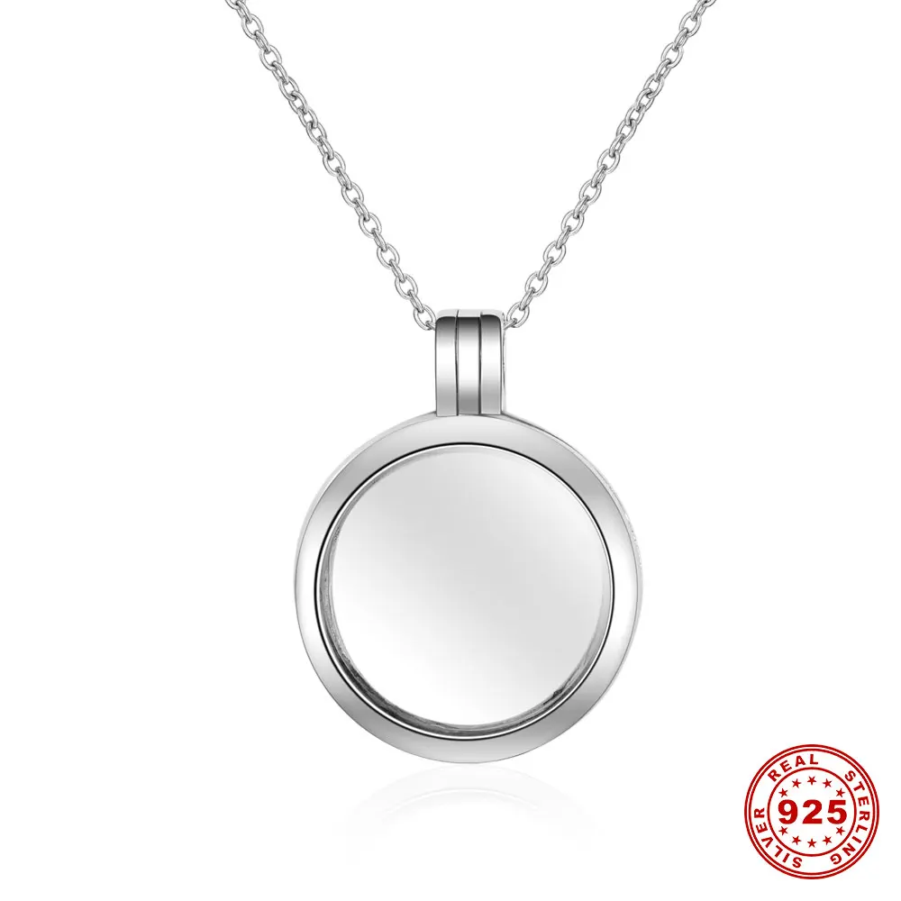 Genuine 925 Sterling Silver Memories Floating Locket Pendant Sterling ...
