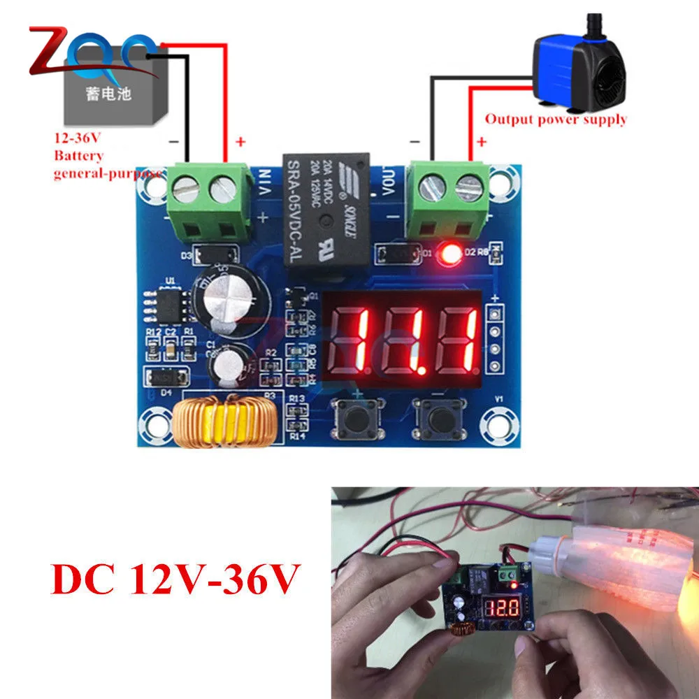 XH-M609-LED-Digital-Battery-Low-Voltage-Disconnect-Module-Over-Charge ...