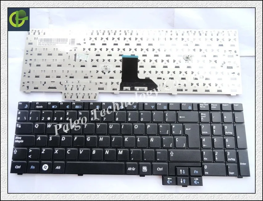 Spanish Keyboard For Samsung RV510 NP RV510 RV508 NP RV508 Black SP ...