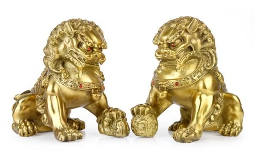 SCY 401++++The copper lion of Fuzhou copper lion lion Palace home town ...