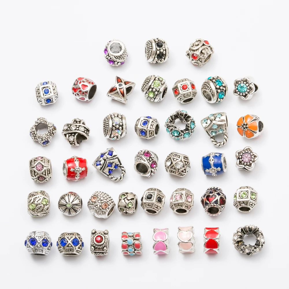 Dijes de cristal de esmalte mixto y diamantes de imitación para mujer ...