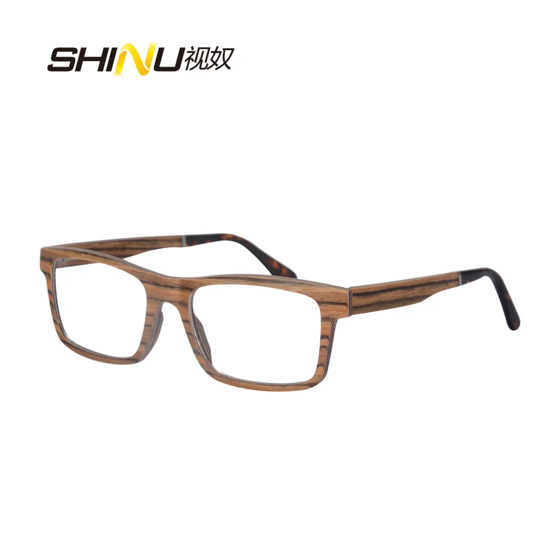 Handmade Nature Wood Square Wooden Optical Frame Prescription Glasses Myopia Eyewear Spectacles