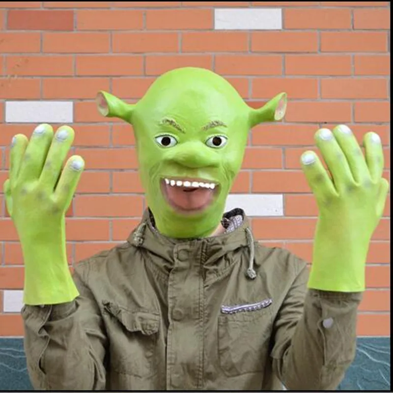 Top-Grade-100-Movie-Latex-Green-Shrek-Masks-Movie-Cosplay-Prop-Adult ...