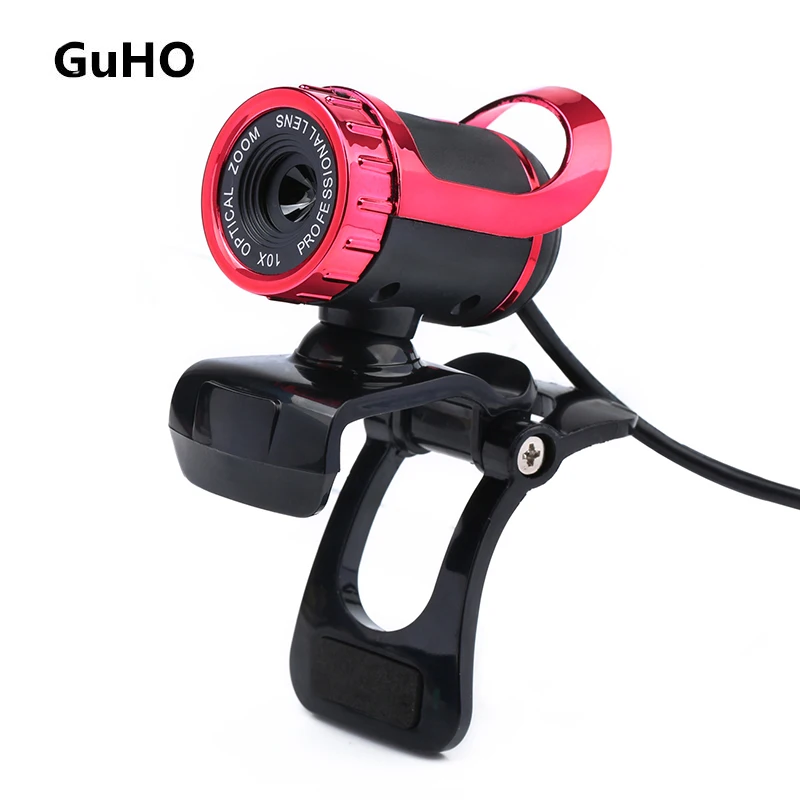 GuHO HD Web cam Clip on Web Camera USB 2.0 12 Million Pixels 360 Degree ...