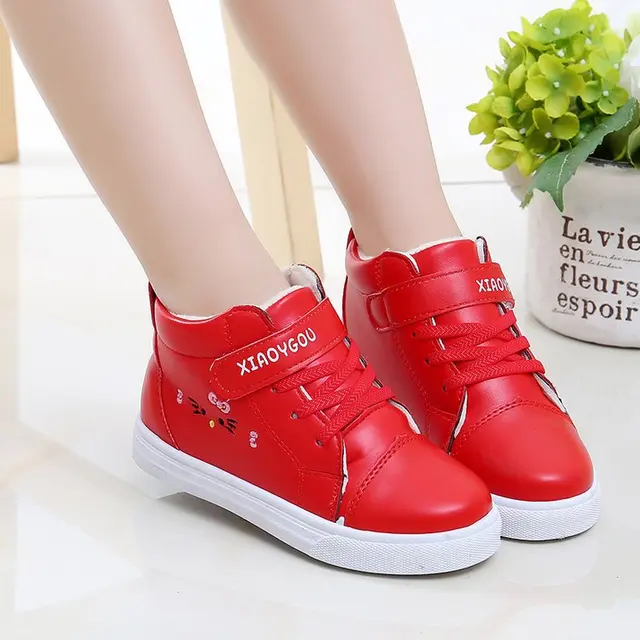 AFDSWG child fashion leather red children girl shoes red soft bottom ...