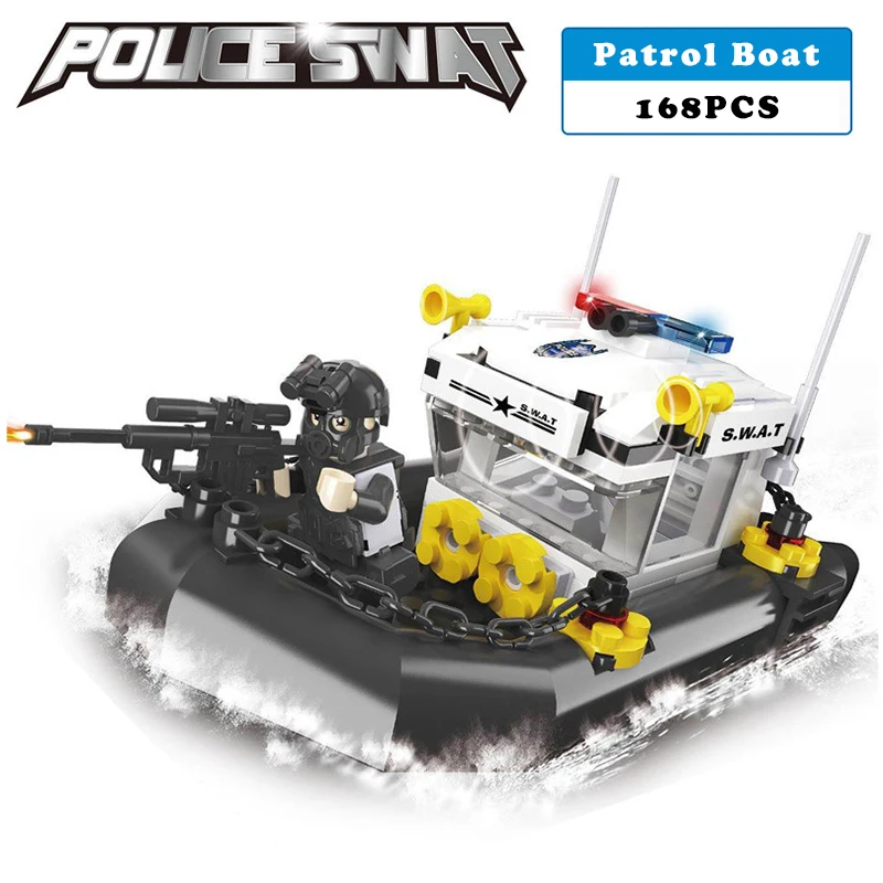 Police station SWAT Boat Military Series 3D Model building blocks ...