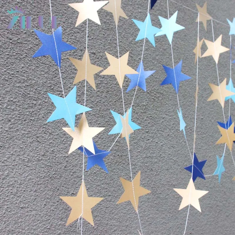 Zilue-5pcs-lot-Long-4M-Colorful-Star-shaped-Hanging-Paper-Garlands ...