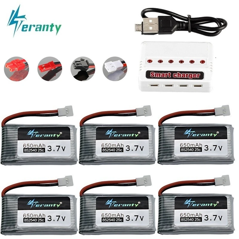 Teranty Power 3.7V 650mAh Battery with USB Charger For SYMA X5C X5C 1 ...