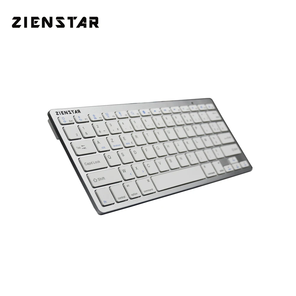 Zienstar Azerty French Language Slim Bluetooth Wireless Keyboard For ...