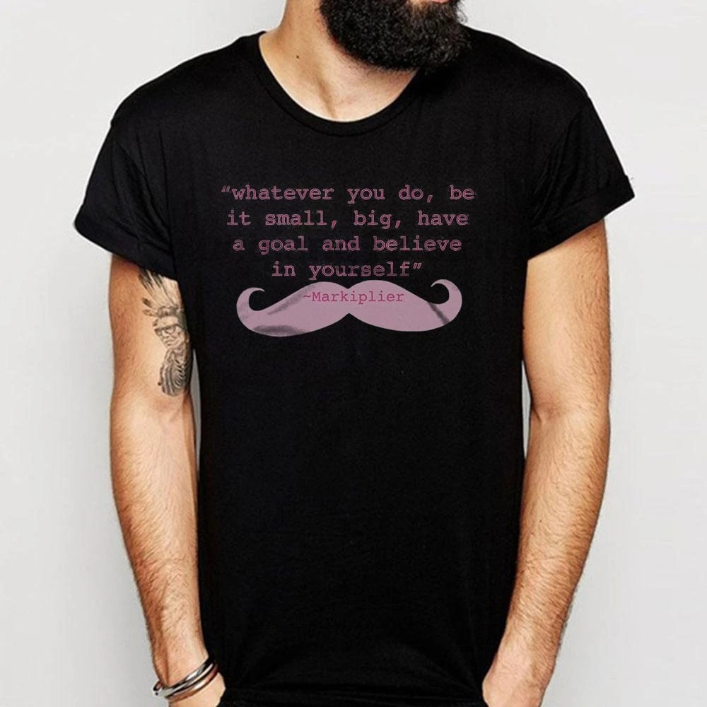 Markiplier Mustache Quote Men'S T Shirt|T-Shirts| - AliExpress